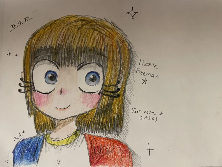 Hsdrwpklj I drew Lizzie Freeman (from memory) | Fandom