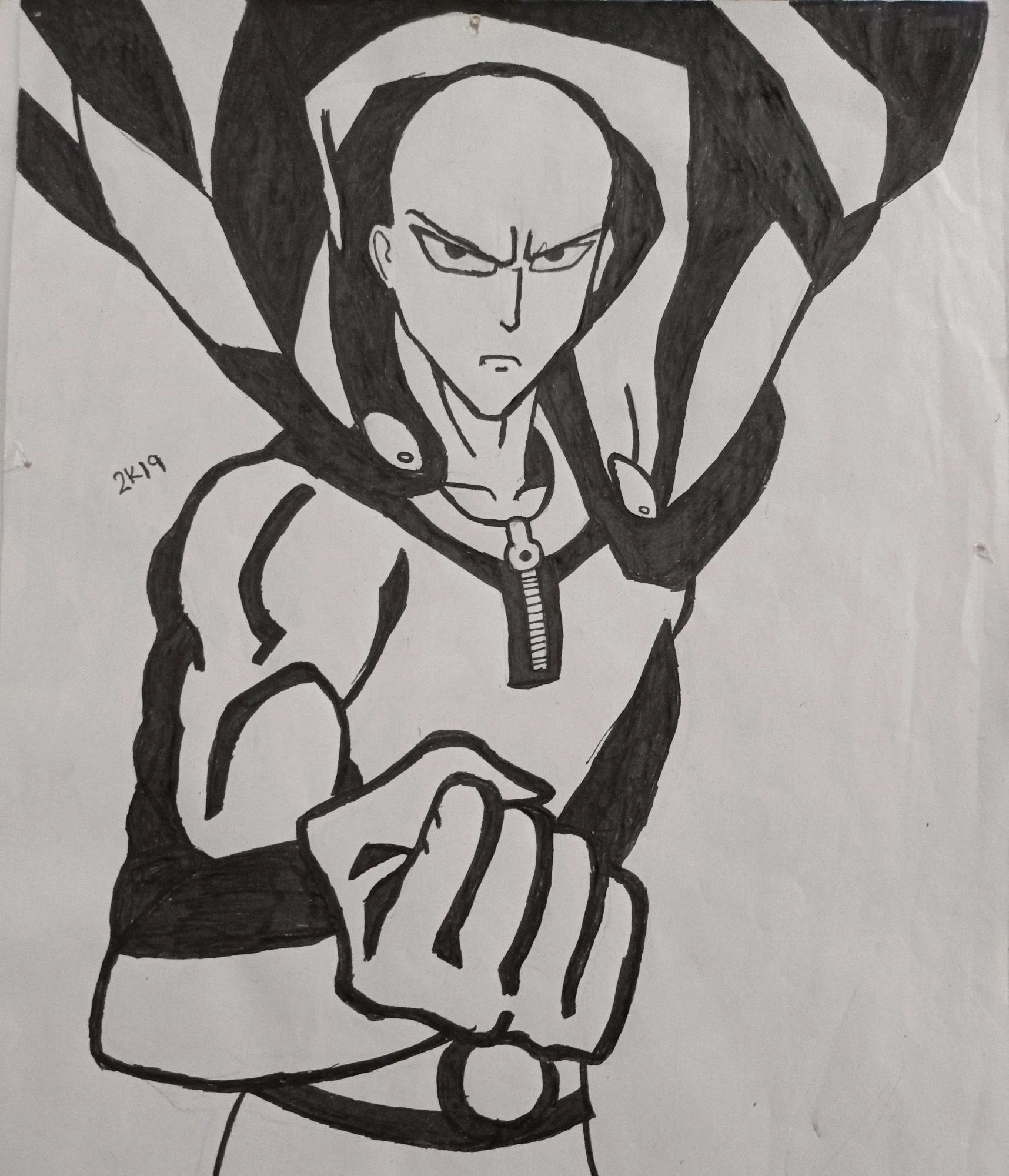 My drawing of saitama | Fandom