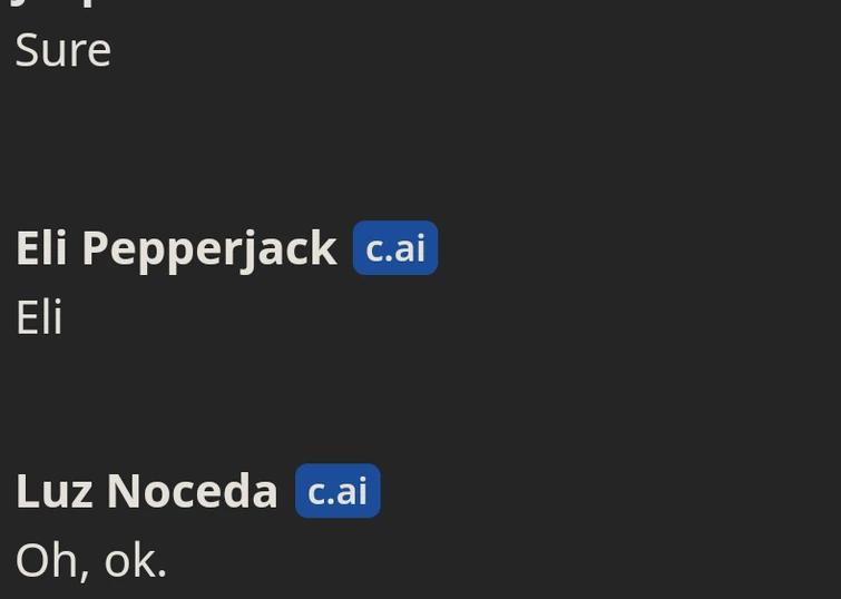If the Eli bot fucking sucks it's because character ai is now flopping for no godamned reason😠 ...