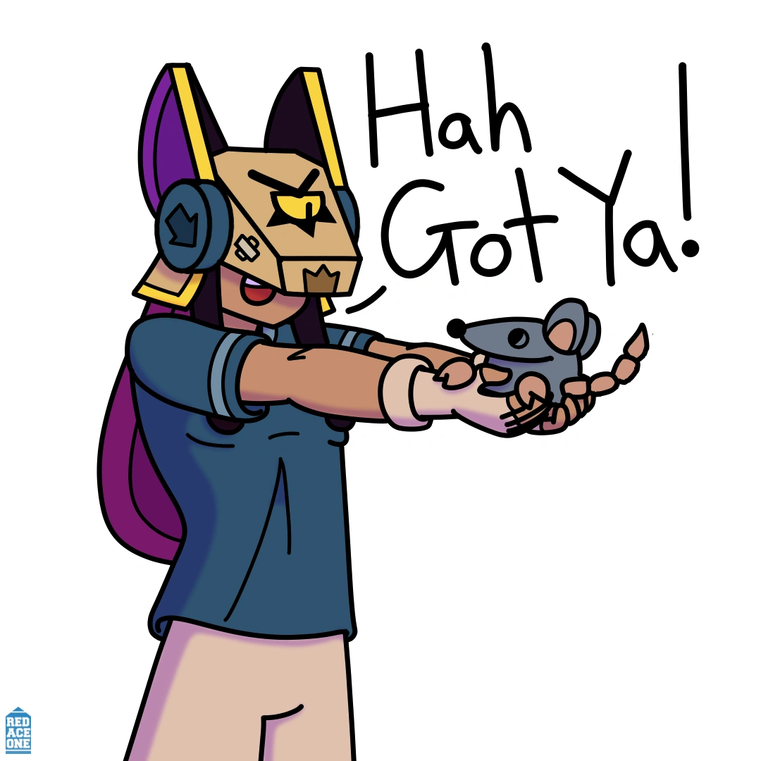 Brawl Stars X Grace Fanart! Finx Caught a Mous ...