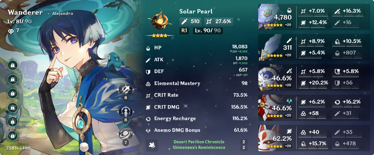 My new Wanderer build | Fandom