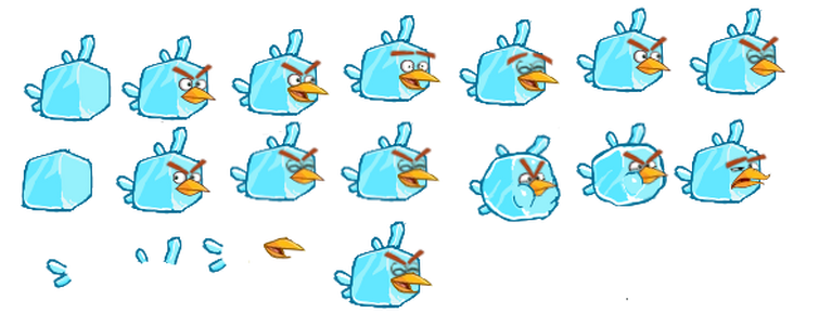 How To Draw Ice Bird From Angry Birds Space Ice Bird