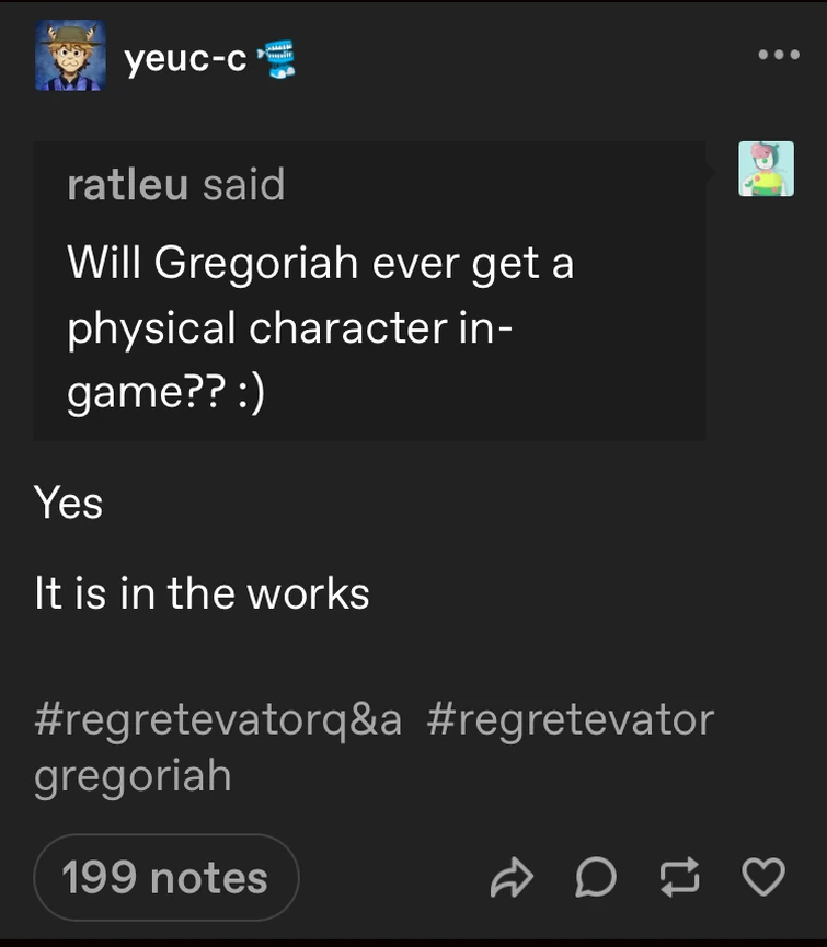 Gregoriah is coming to Regretevator!! | Fandom