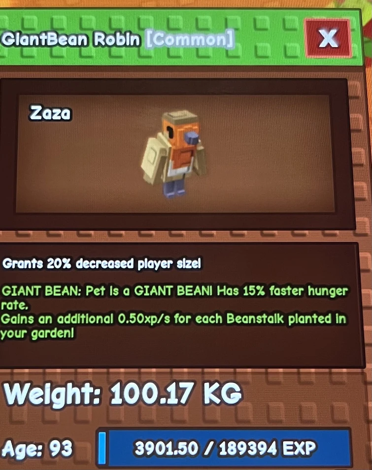 Trading 107kg max robin | Fandom