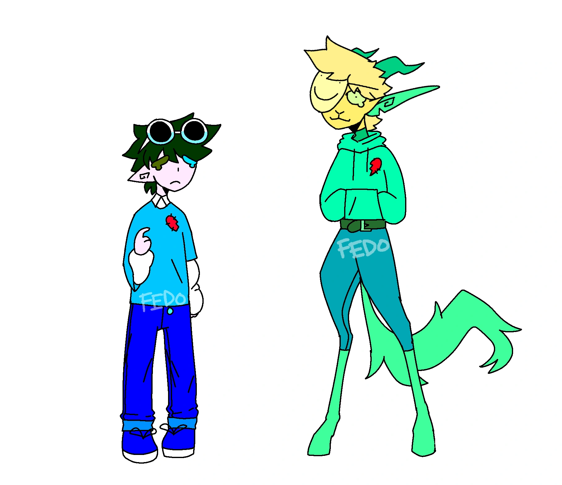 c!Dream and c!George designs for an animation I may or may not make ...