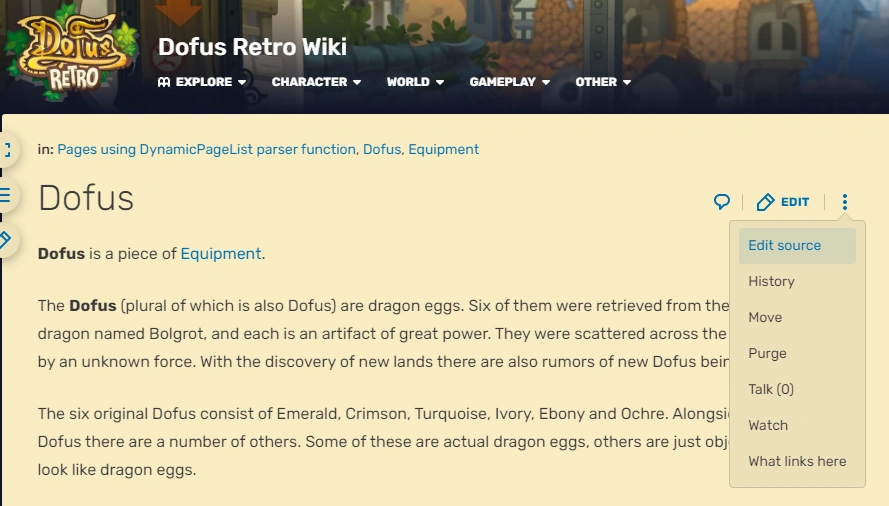 Editing | 129Dofus Wiki | Fandom