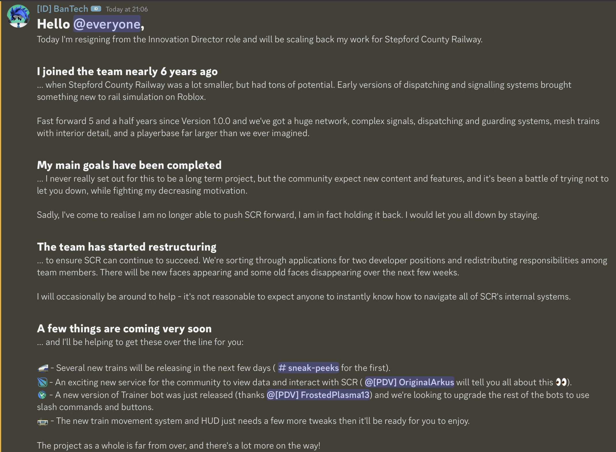 Another dev gone | Fandom