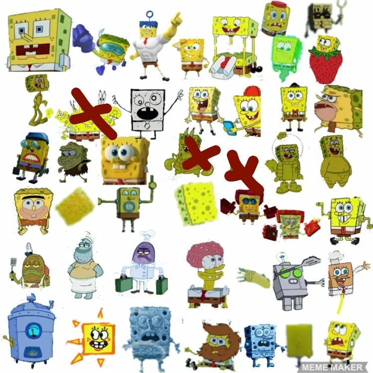 spongebob variation, form, ancestor, descended and counter part ...