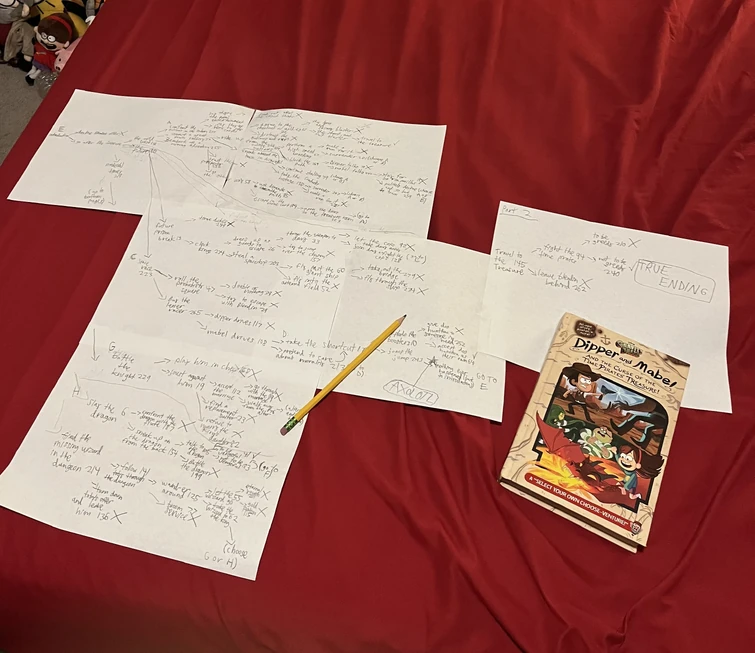 I made a cheat sheet/map of Dipper and Mabel and the Time Pirates ...