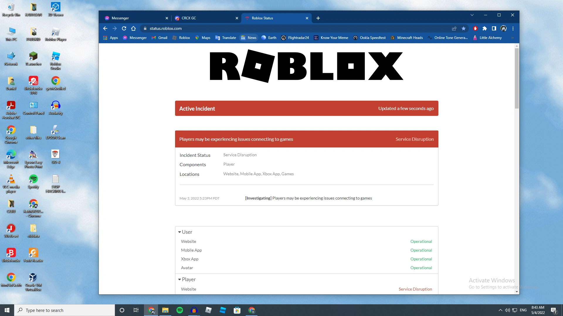 Roblox outage again :( | Fandom