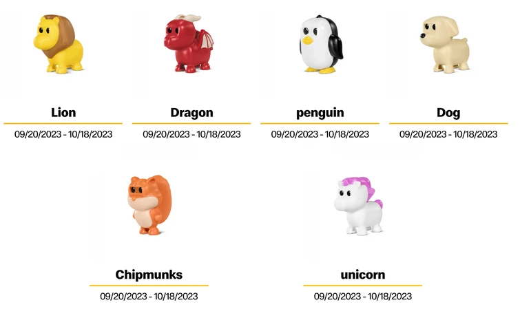 The next batch of Adopt Me! happy meal toys in Mcdonald's of Austria ...