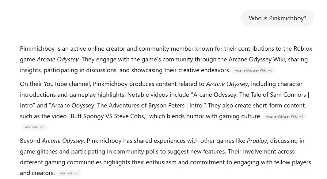 I Searched Myself Up on Chat-GPT (Pinkmichboy Edition) | Fandom