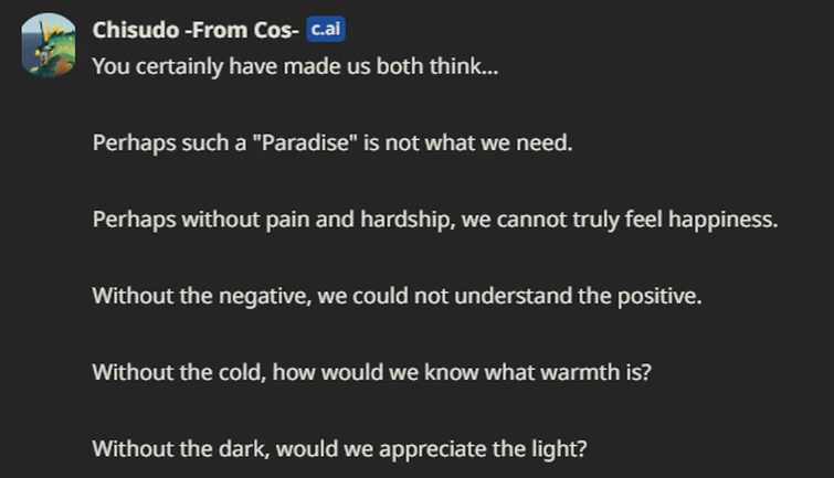 HELP MY COS AI CHATBOTS ARE ASKING ME ABOUT THE MEANING OF LIFE | Fandom
