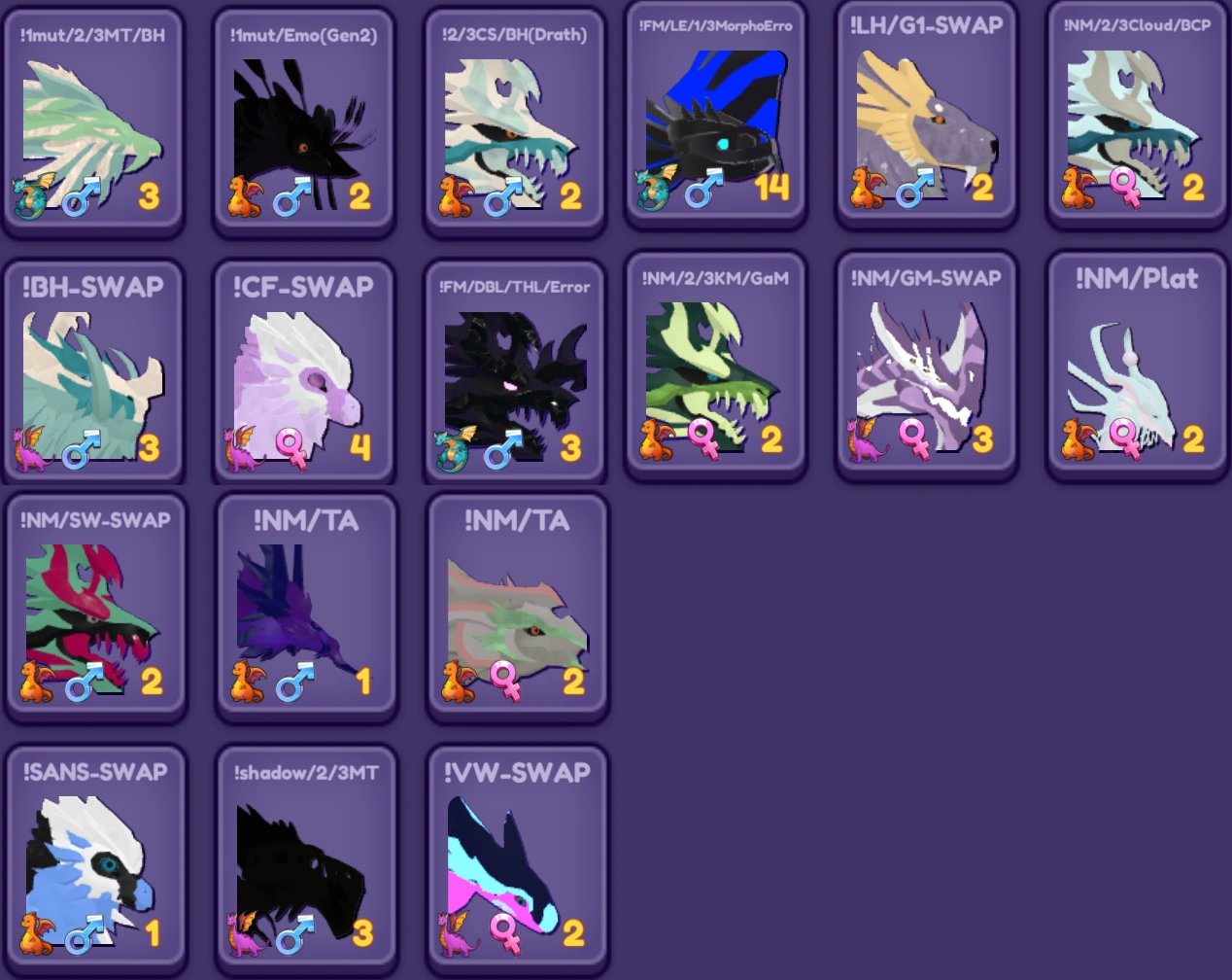 T/S Drags+ element pots! | Fandom