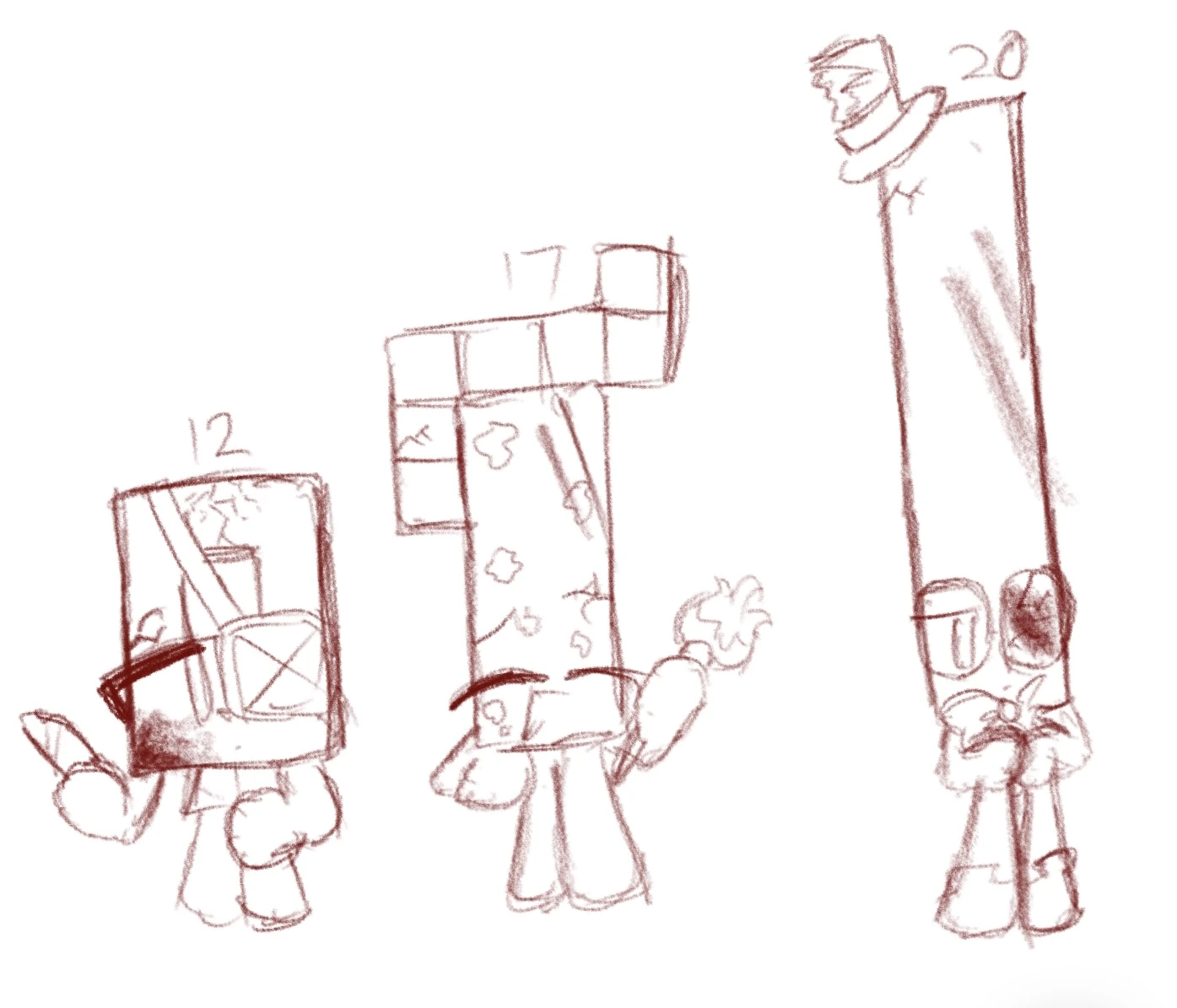 Had the guts to doodle the MP AU characters that has cracks (might put ...