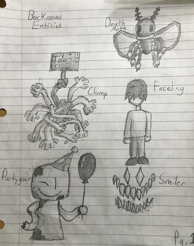 Drawing of Backrooms Entities | Fandom