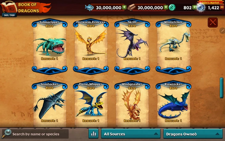 My Rise of Berk dragon collection (a How to Train Your Dragon mobile ...