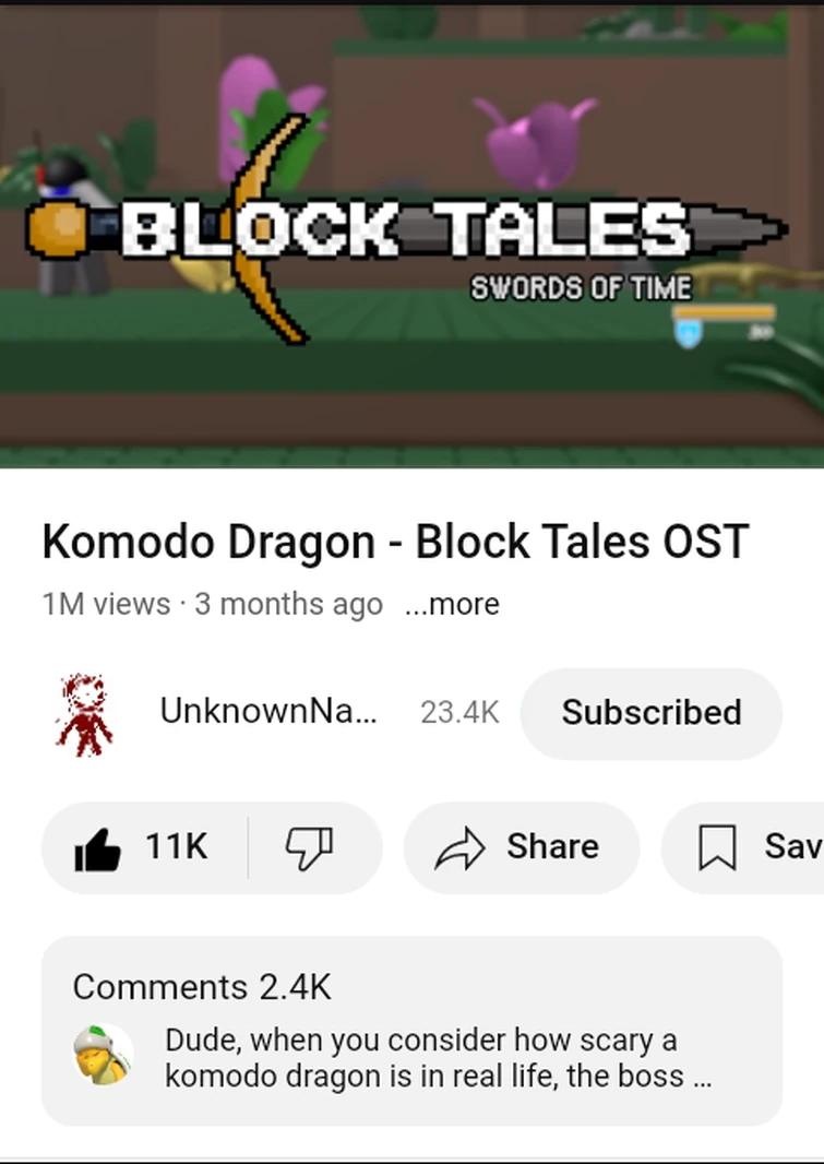 Komodo Dragon OST now has one million views! | Fandom
