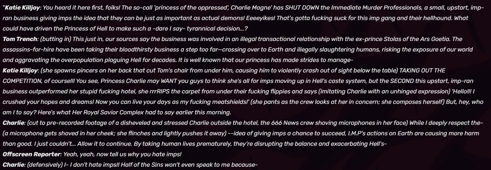 I feel like this was targeted directly at Charlie haters. | Fandom