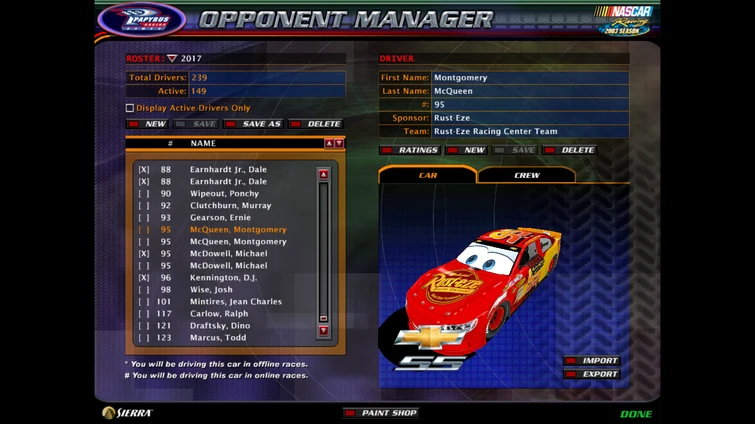 Montgomery "Lightning" McQueen's BNL Raceway paintjob from 2017 to Now ...