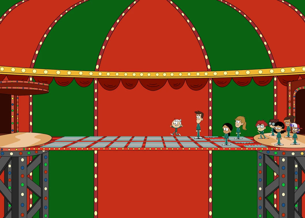 Loud House Characters in Squid Game: Maze Game and Glass Bridge Game ...