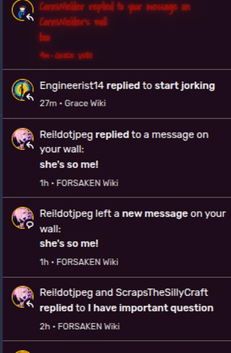 bro why is the notification red | Fandom