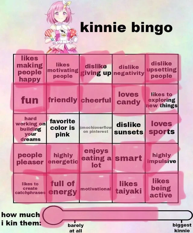 Doing kinnie bingos w my kins!!! | Fandom