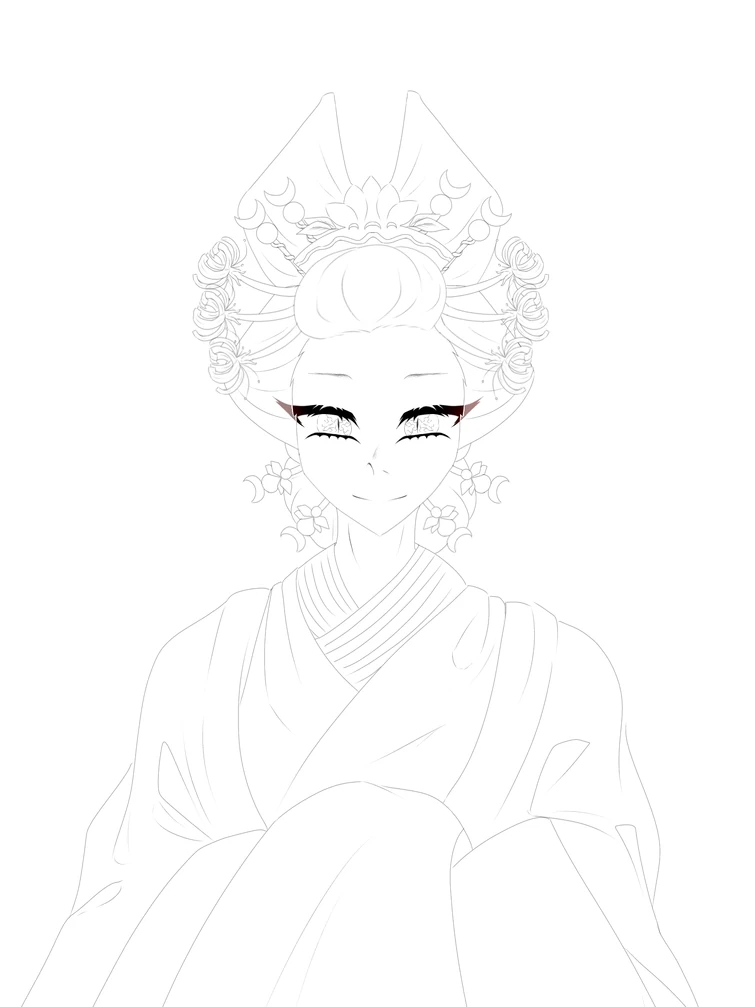 Muzan as an oiran (WIP) | Fandom