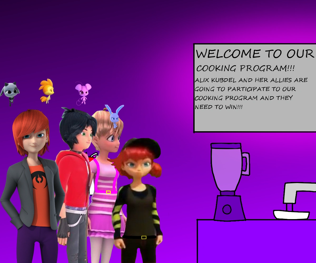 Alix Kubdel and Fluff and their allies going to a cooking program | Fandom