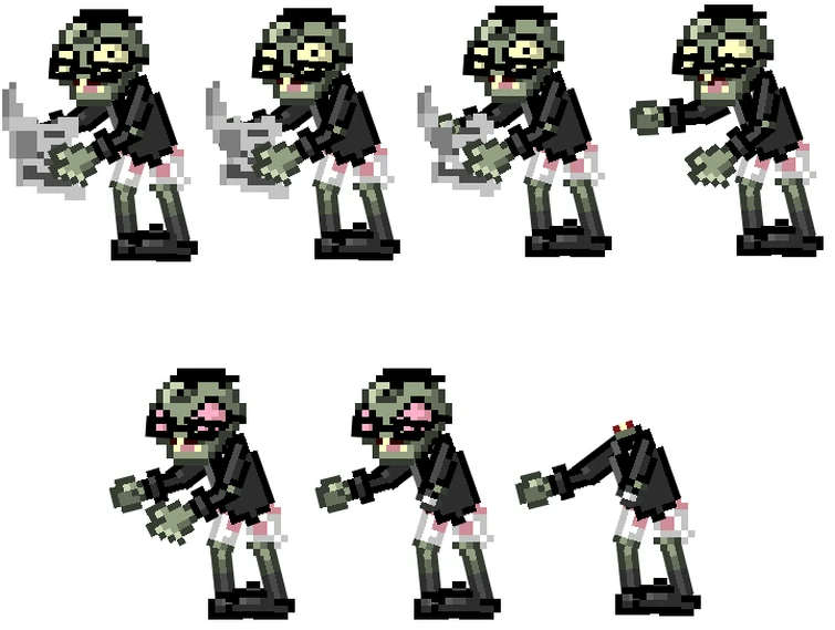 8-Bit Newspaper Zombie (More fanart) | Fandom