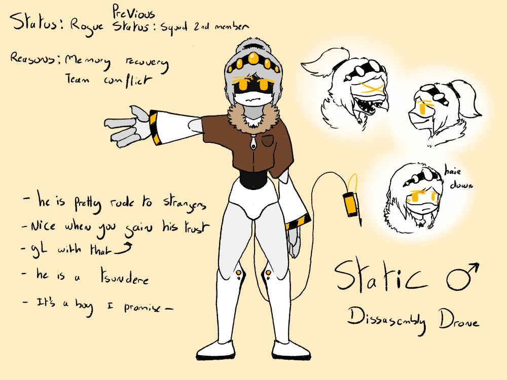 finally gave him a ref sheet- | Fandom