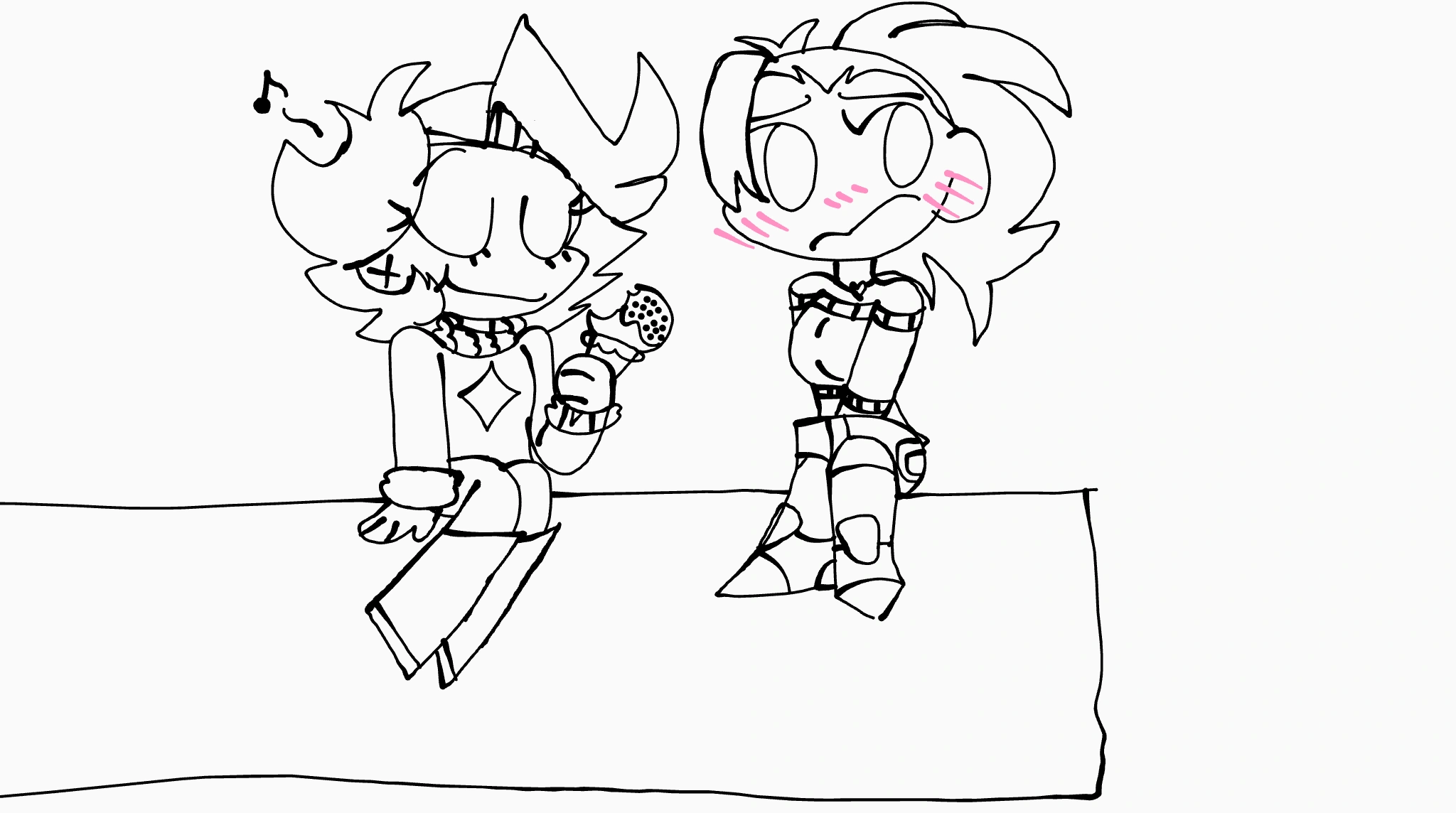 Just a quick drawing of these two | Fandom