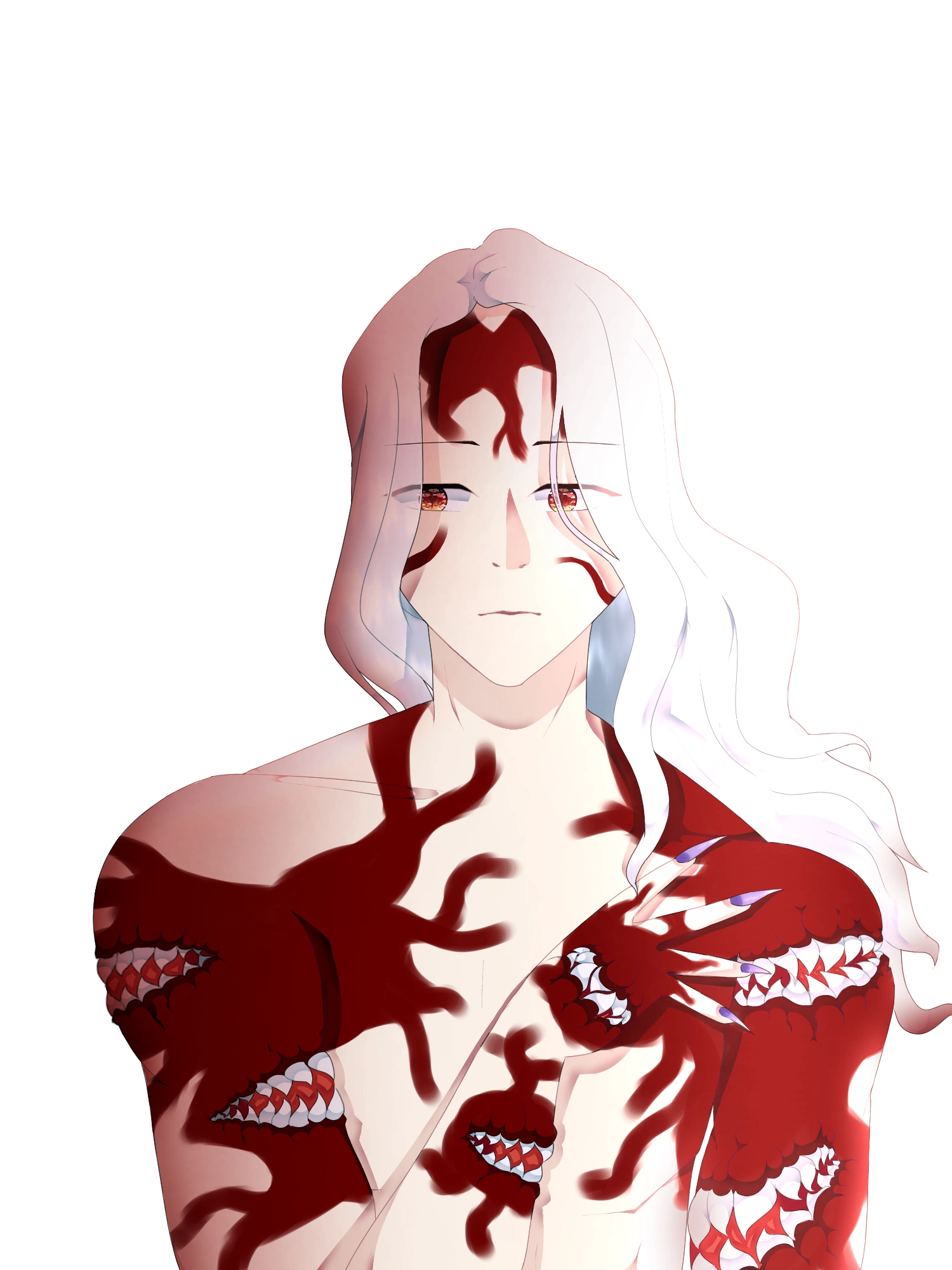 I finished the drawing of Muzan’s combat form :D | Fandom