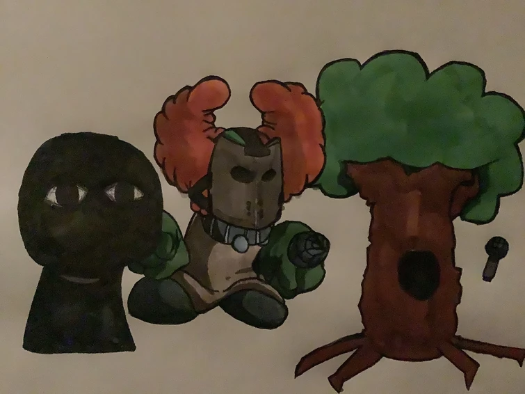I drew Bob, Tree, and Ţ̶̫̹̙̹̲͈̈́̕r̵̠̻̫̫̝͔̀̇͑̑̚͝e̵̥̳͓̓͋͛͊͂͛̕̕ ...