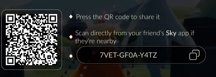 another free sky friend QR code! | Fandom