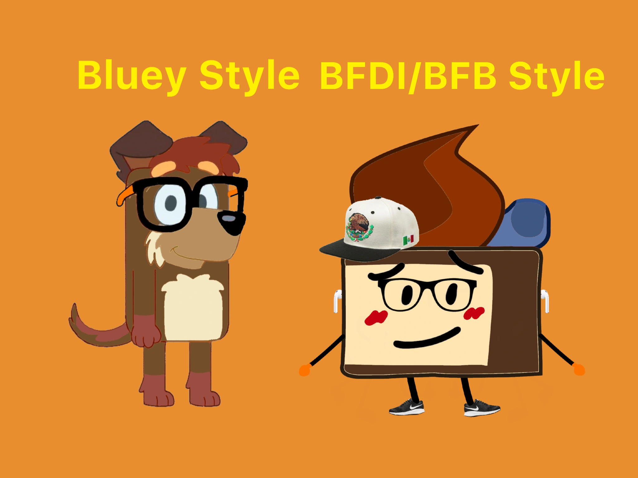 Calvin’s Bluey Style vs BFDI/BFB Style. | Fandom