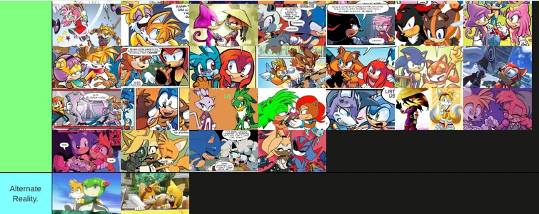 Updated Sonic Shipping tier list. | Fandom