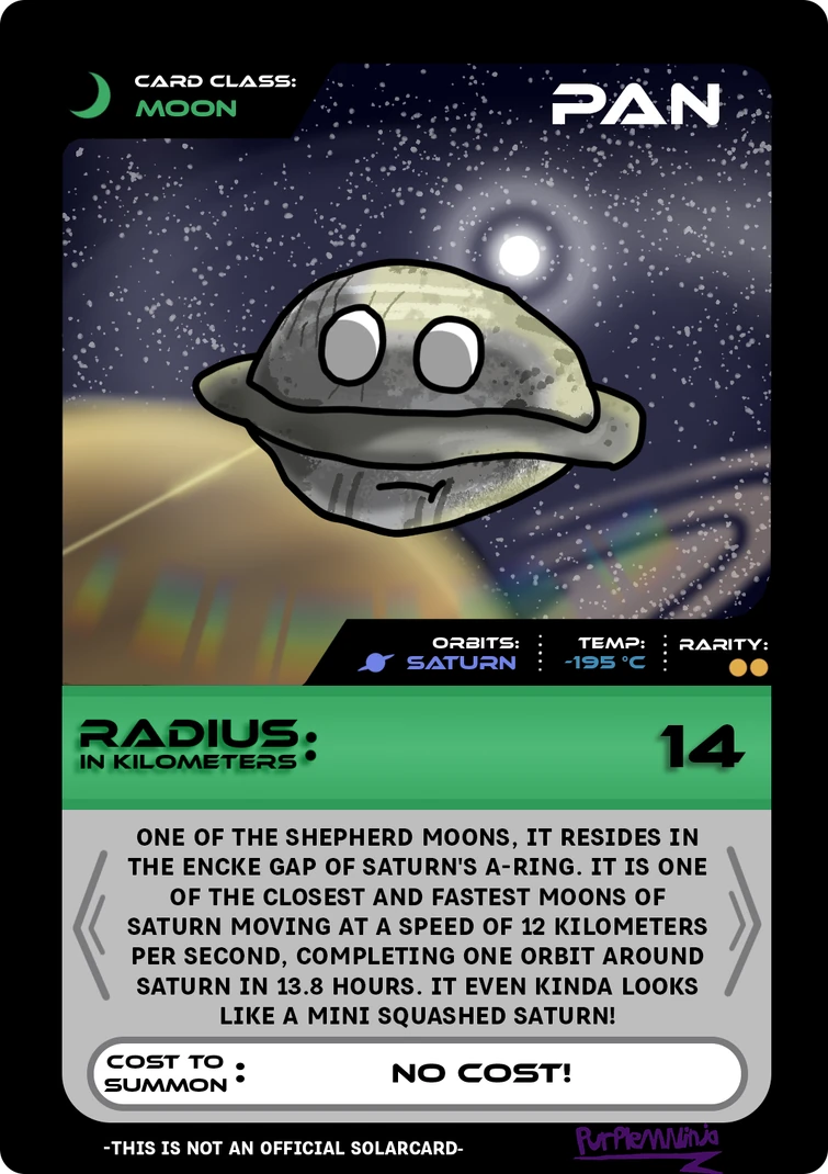 Metis and Pan Solarcards | Fandom