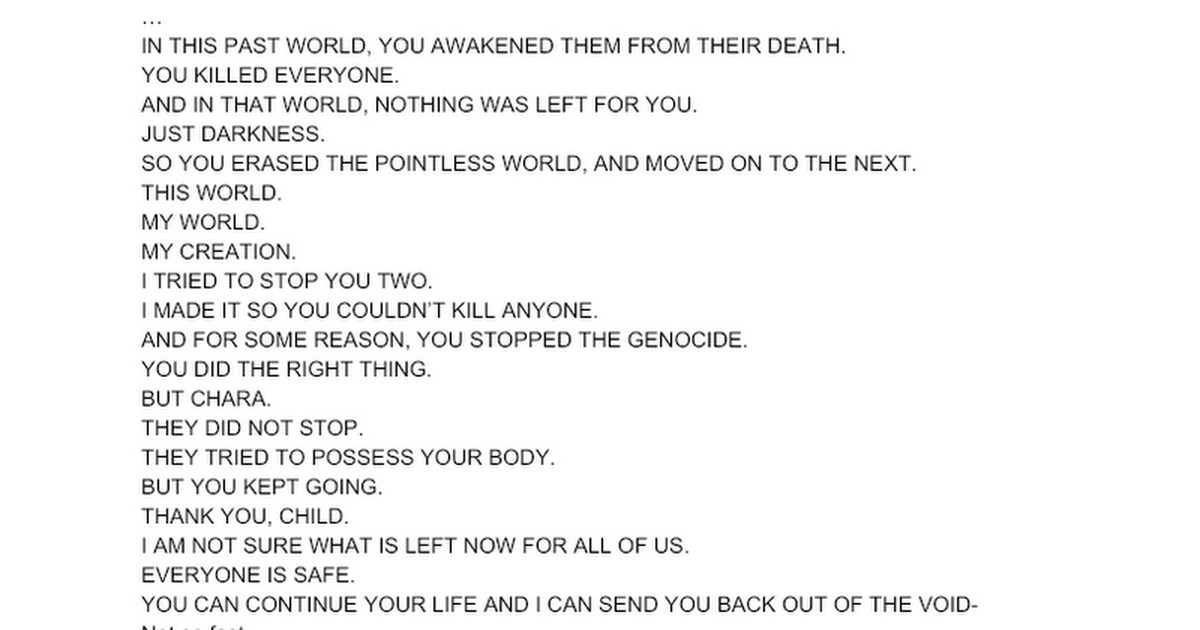 Deltarune Ending Fanmade Dialogue | Fandom