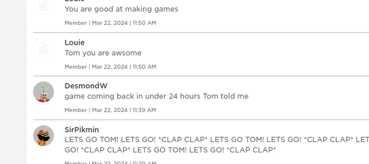tell me when the game is back | Fandom