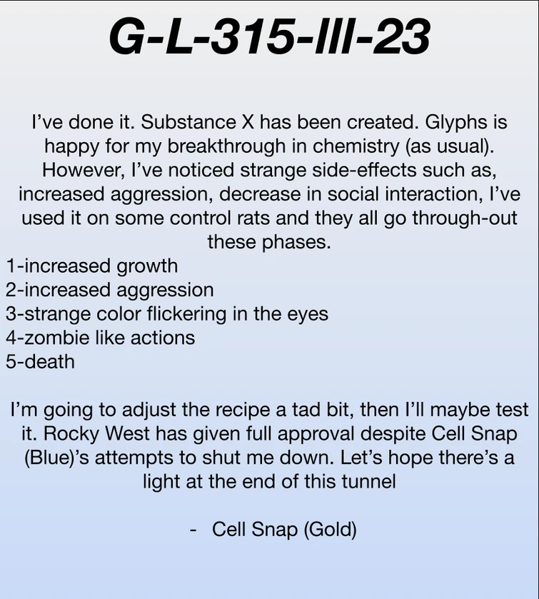 Genesis Log 315 | Fandom