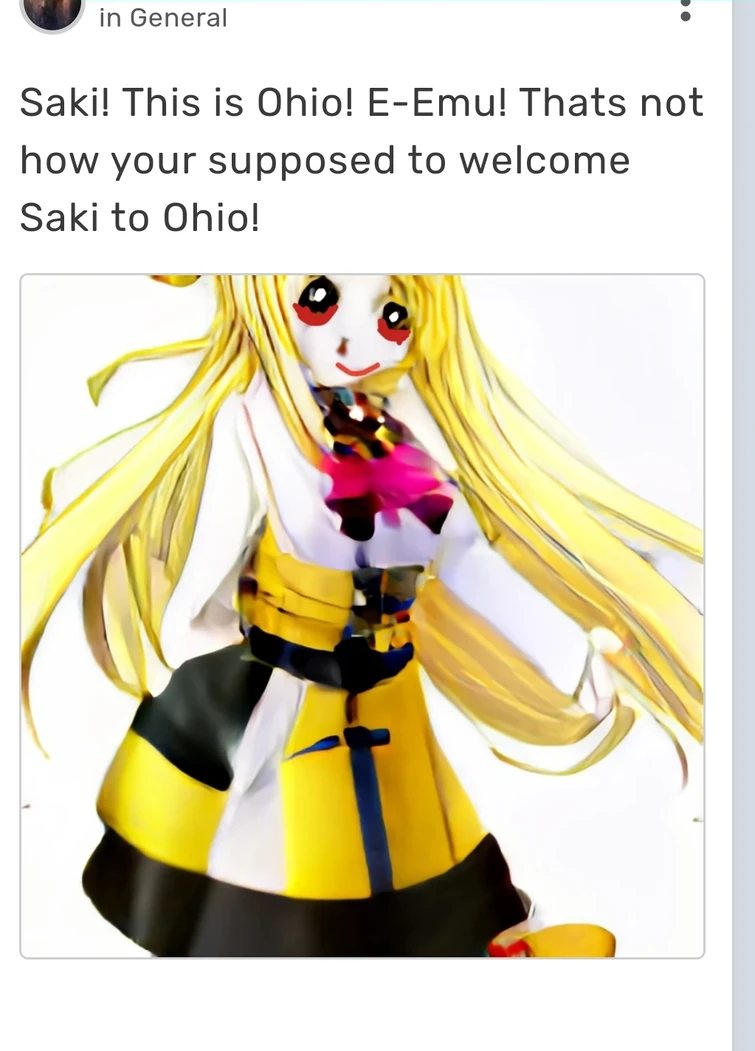 i (kind of) un-cursed the ohio creature saki | Fandom