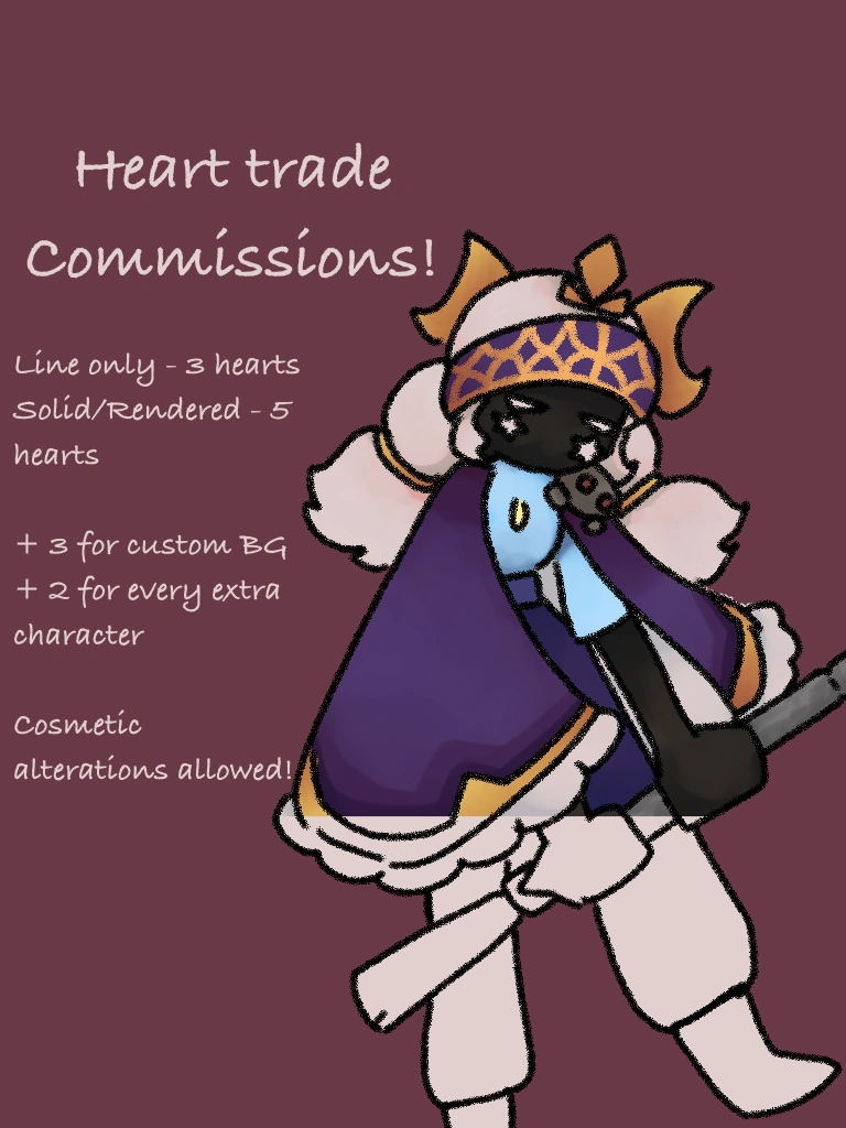 {1/2} Heart trade commissions! | Fandom