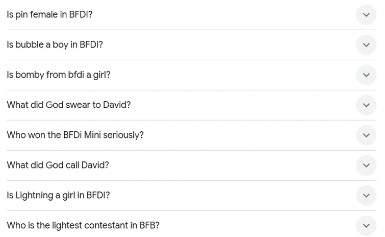 BFDI questions | Fandom