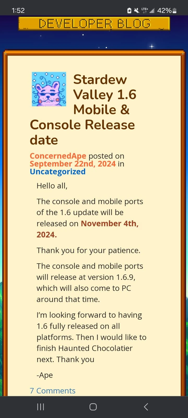 1.6 update coming to Consoles and mobile | Fandom