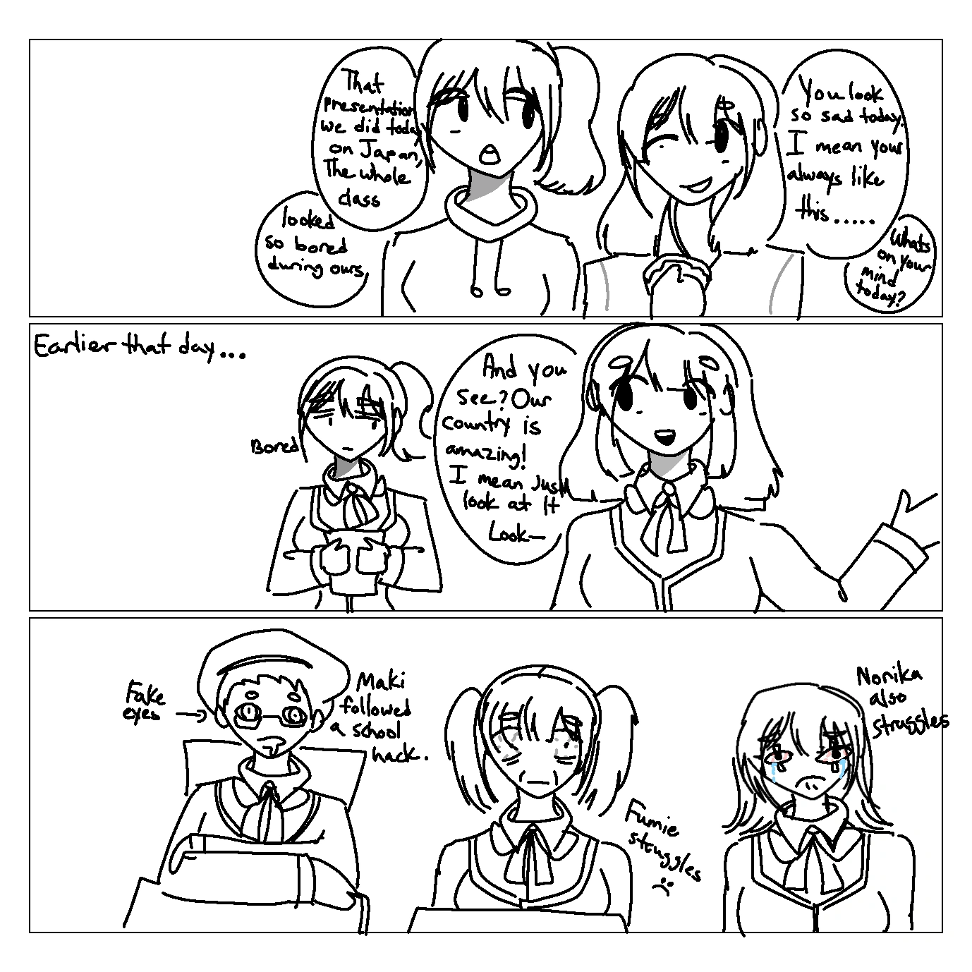 Aoi and Hatsuki`s presentation (3 panel comic) | Fandom