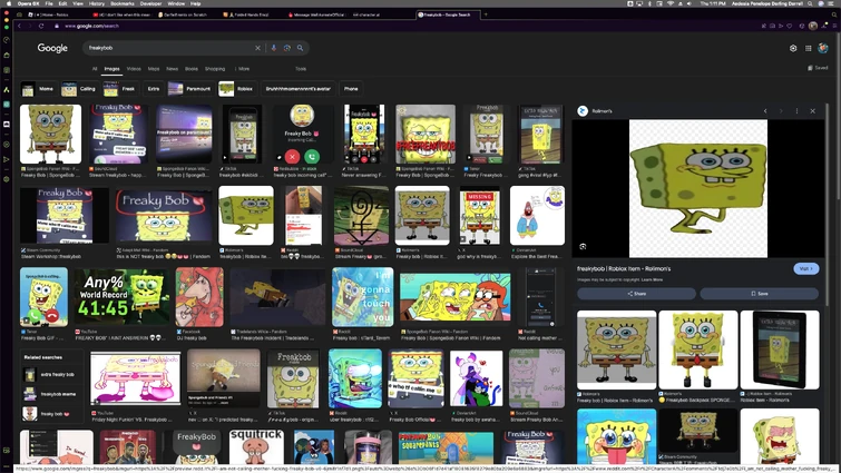 I ACCIDENTALLY SCREENSHOTTED THE ENTIRE GOOGLE PAGE OF FREAKYBOB | Fandom