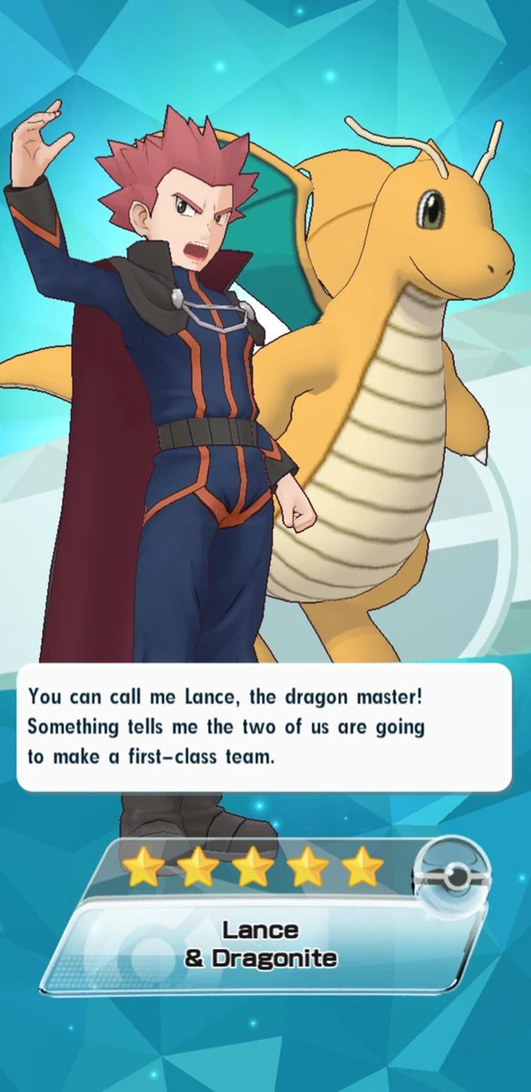 I was waiting to see Lance with Dragonite after a champion in ...