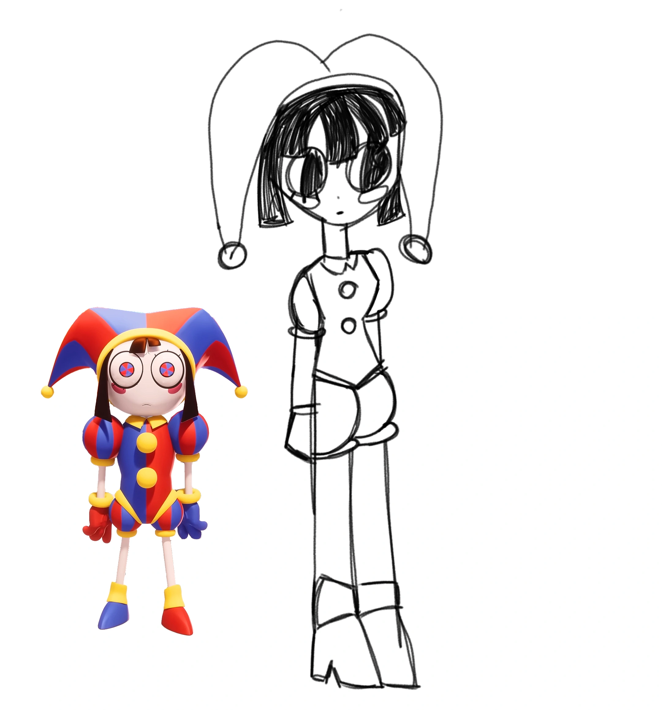 I tried to draw pomni, | Fandom