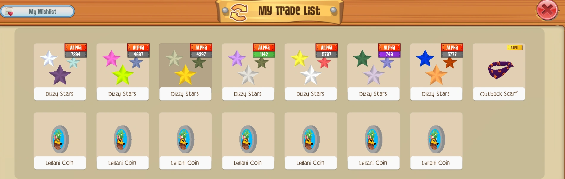 trading 7 dizzy stars | Fandom